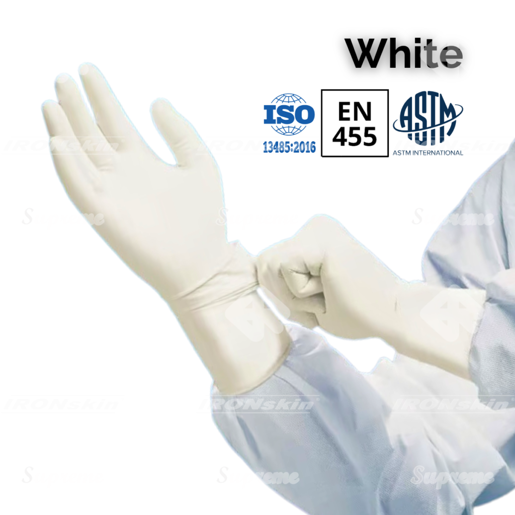 IRONskin Cleanroom 12” Powder Free Nitrile Disposable Gloves, 6.5g ...
