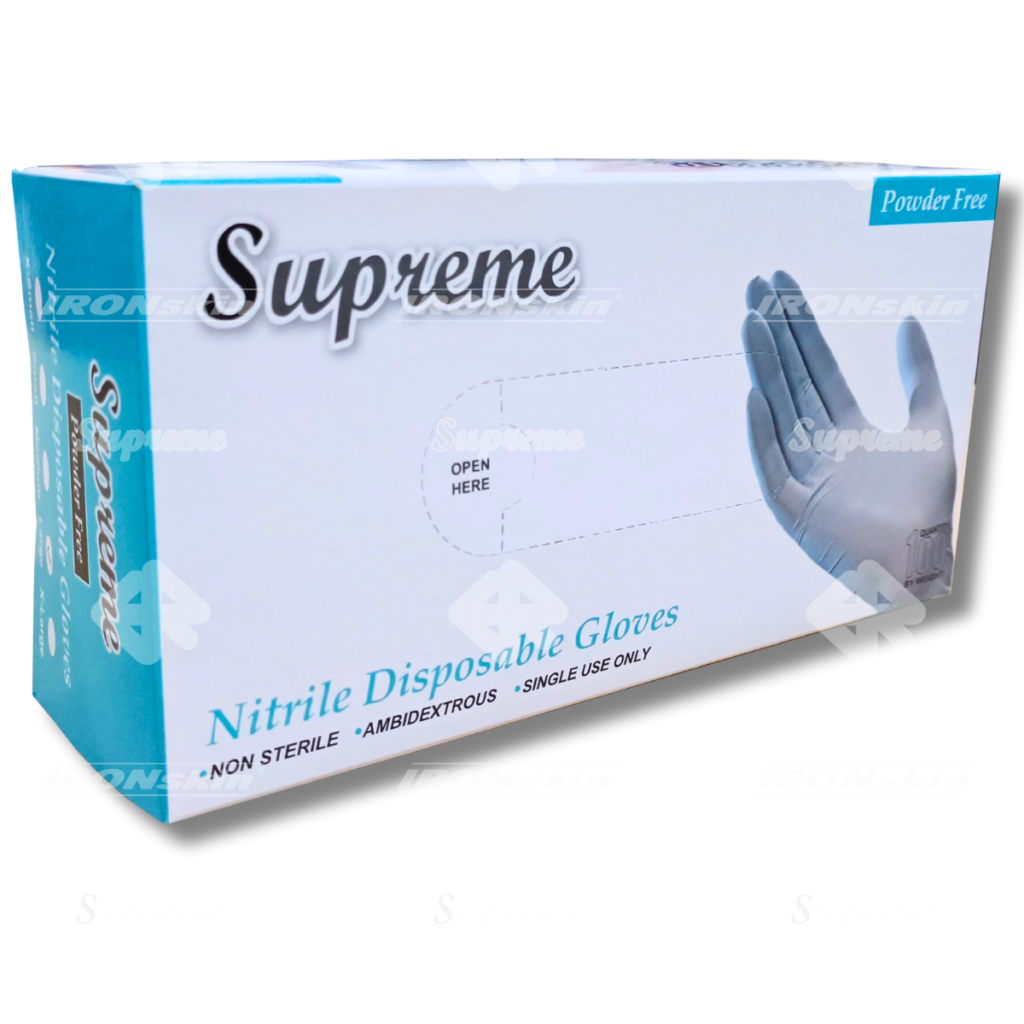 Supreme 9” Powder Free Nitrile Disposable Gloves, 4.5g - Glove Resources